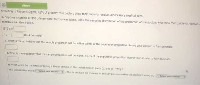 Solved Check My eBook Video n the EAl sampling problem, the | Chegg.com