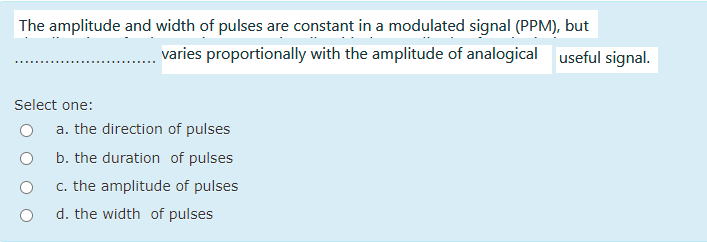 Solved The amplitude and width of pulses are constant in a | Chegg.com