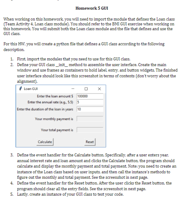 Solved Homework 5 GUI When working on this homework, you | Chegg.com