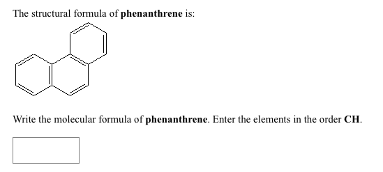 Solved The structural formula of anthracene is: Write the | Chegg.com