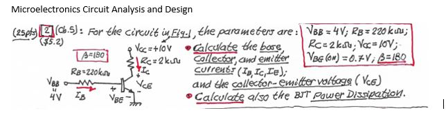 Solved Microelectronics Circuit Analysis and Design (25pfy | Chegg.com