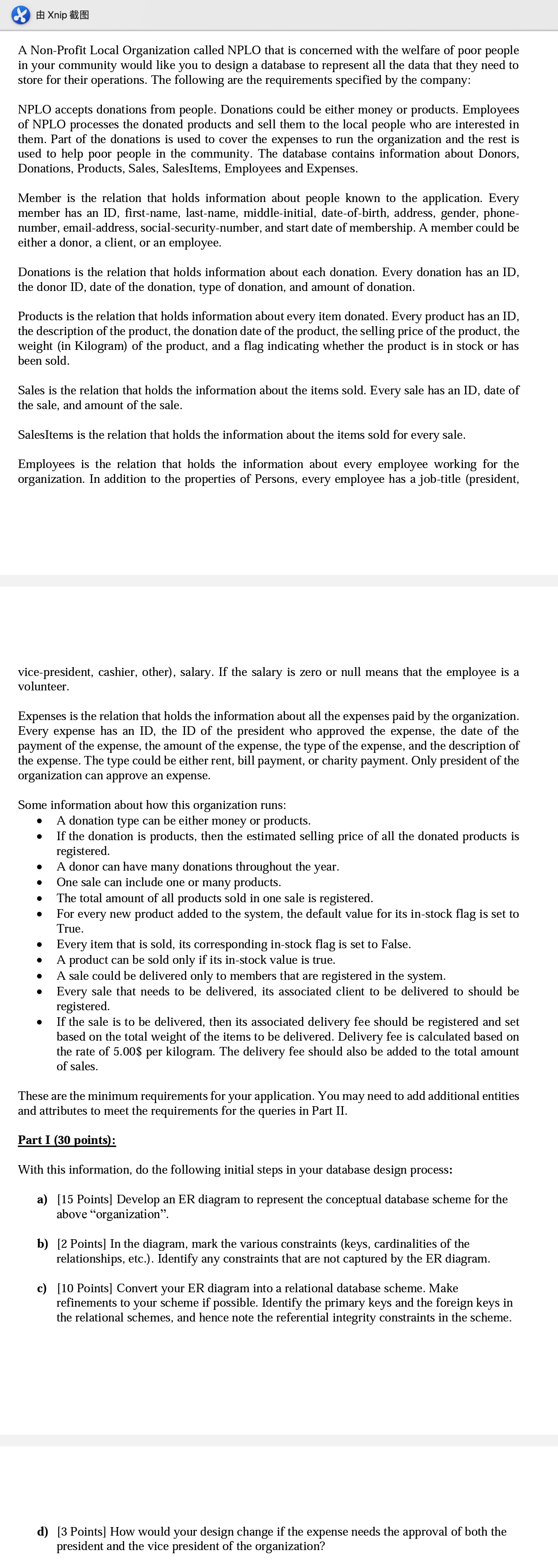 Solved 由Xnip 截图 A Non-Profit Local Organization called NPLO | Chegg.com