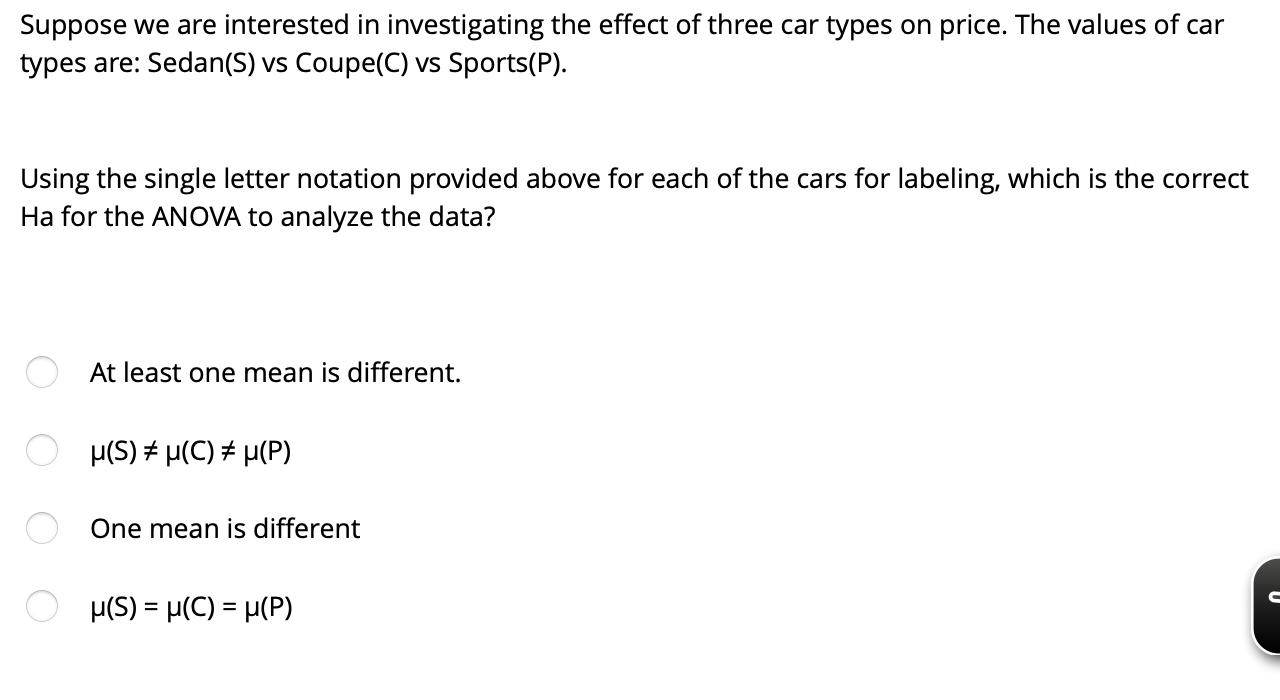 Solved Suppose we are interested in investigating the effect | Chegg.com
