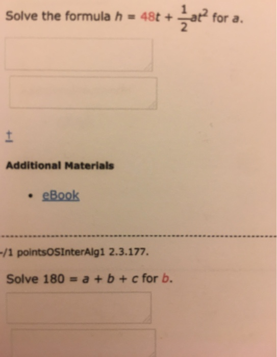 Solved Solve the formula V = LWH for H Solve the formula | Chegg.com