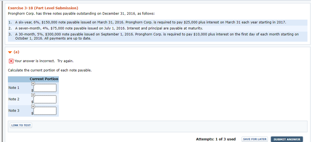Solved Exercise 3-18 (Part Level Submission) Pronghorn Corp. | Chegg.com