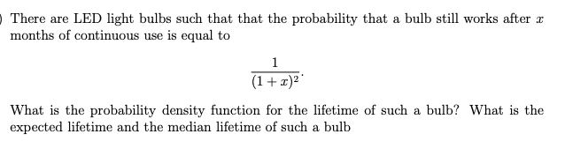 Solved There are LED light bulbs such that that the | Chegg.com