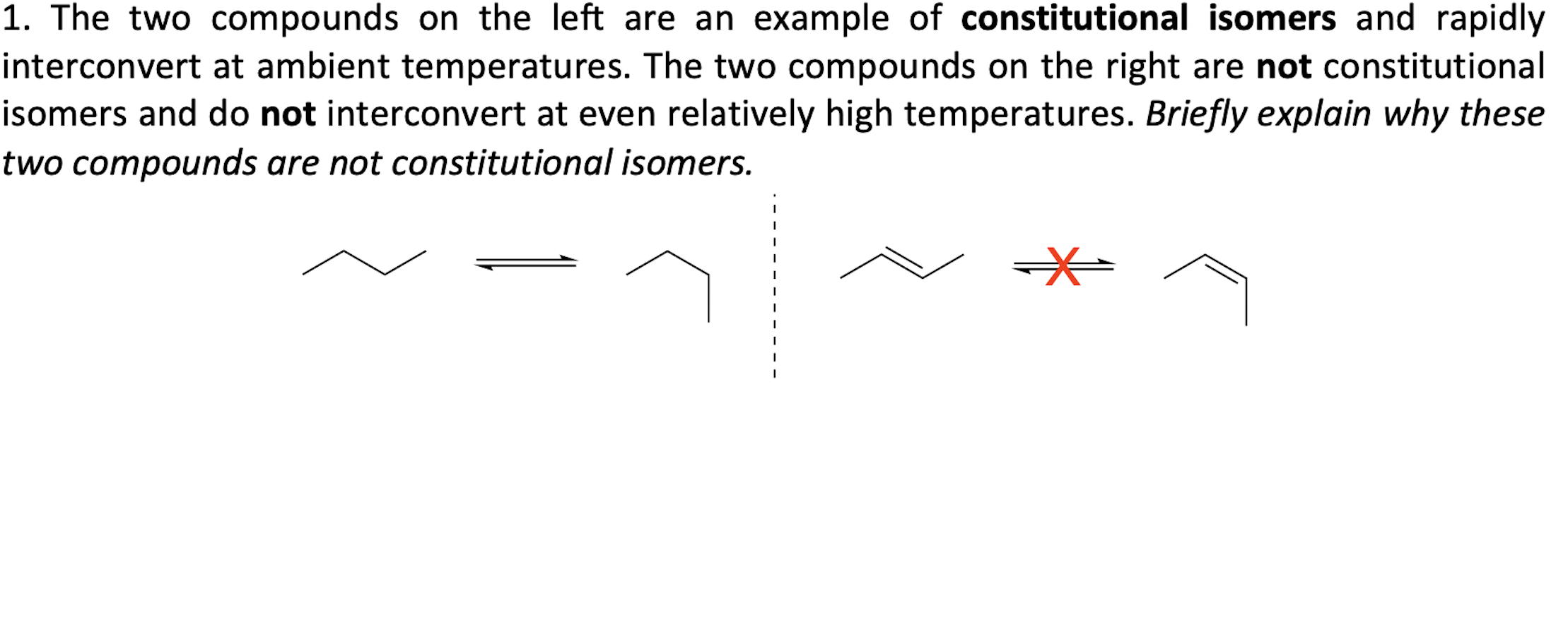 Solved 1. The two compounds on the left are an example of | Chegg.com