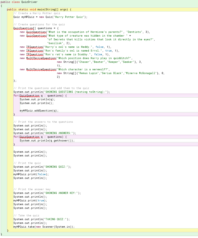 Solved In java, I had to screenshot the given code because | Chegg.com