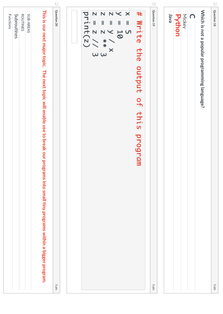 Solved Which is not a popular programming language? C Mickey | Chegg.com