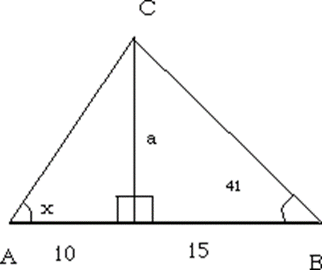 Solved 10. Two right triangles have side “a” in common. “x” | Chegg.com