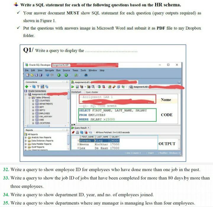 Write a SQL statement for each of the following | Chegg.com