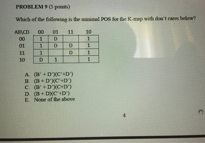 Solved PROBLEM 9 (5 points) Which of the following is the | Chegg.com