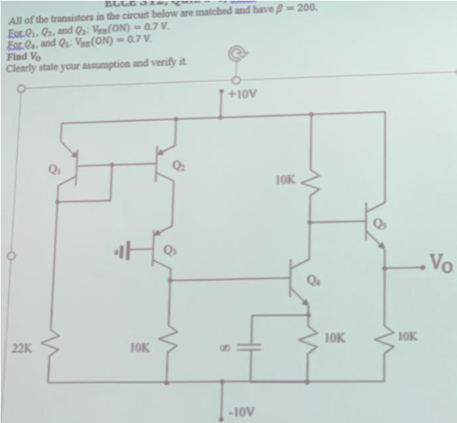 All of ﻿the transistors in ﻿the circuit below are | Chegg.com