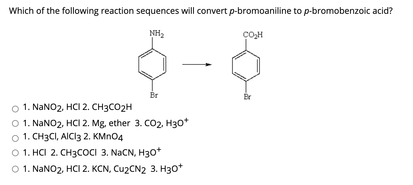 Solved What is the product of the following sequence of | Chegg.com