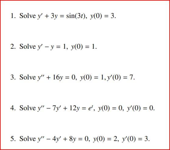 Solved Laplace Transform Formulas L[y] = $L[y] - y0) L[y'] = | Chegg.com
