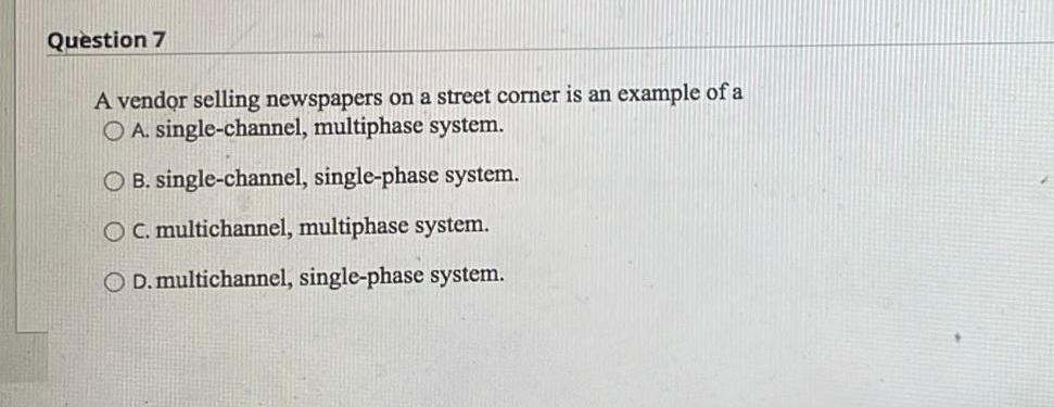 Solved A vendor selling newspapers on a street corner is an | Chegg.com