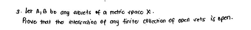 Solved 3. Let A,B be any subsets of a metric spaco X. Prove | Chegg.com