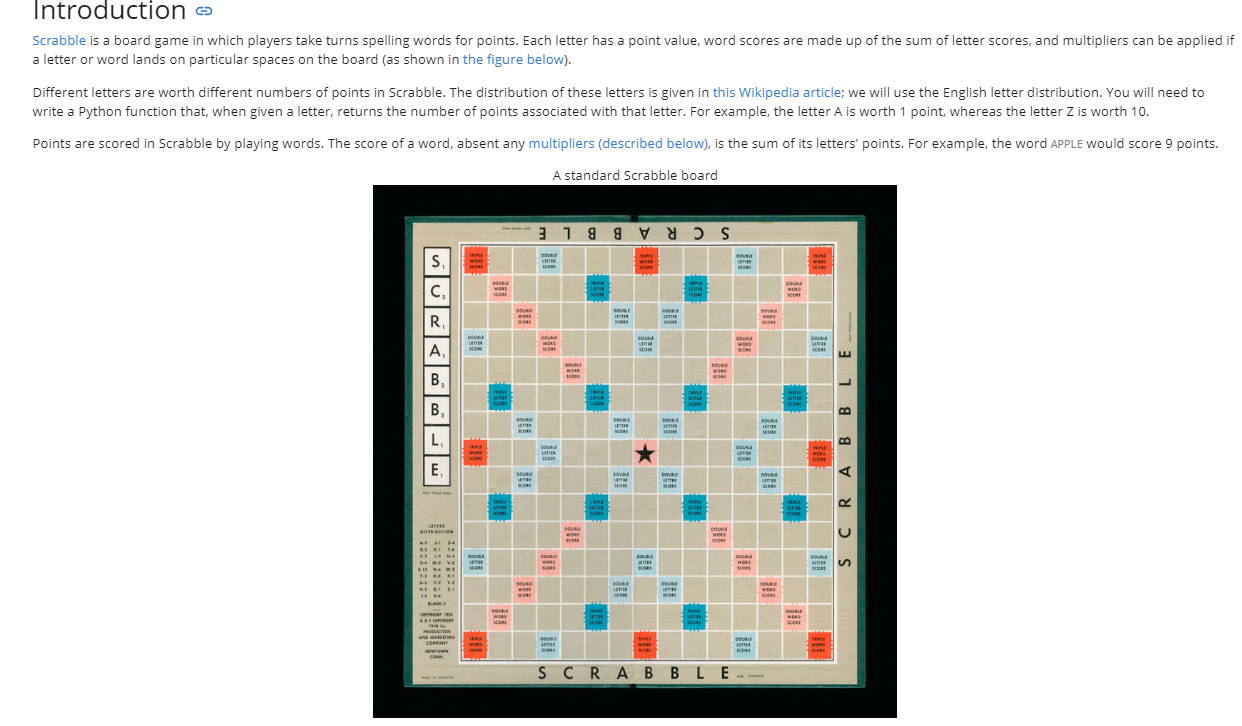 Introduction - Scrabble is a board game in which | Chegg.com