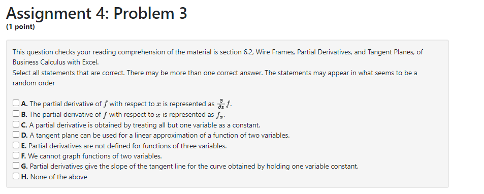 Solved Assignment 4: Problem 3 (1 point) This question | Chegg.com