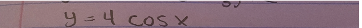 Solved y=4cosx | Chegg.com