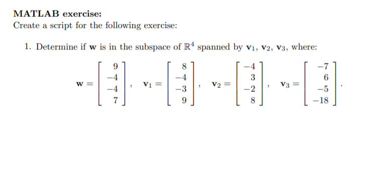 Solved Matlab Exercise Create A Script For The Following 1800