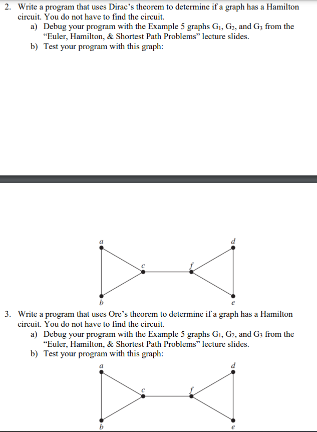 Solved Hamilton Paths and Circuits Example 5: - Which of | Chegg.com