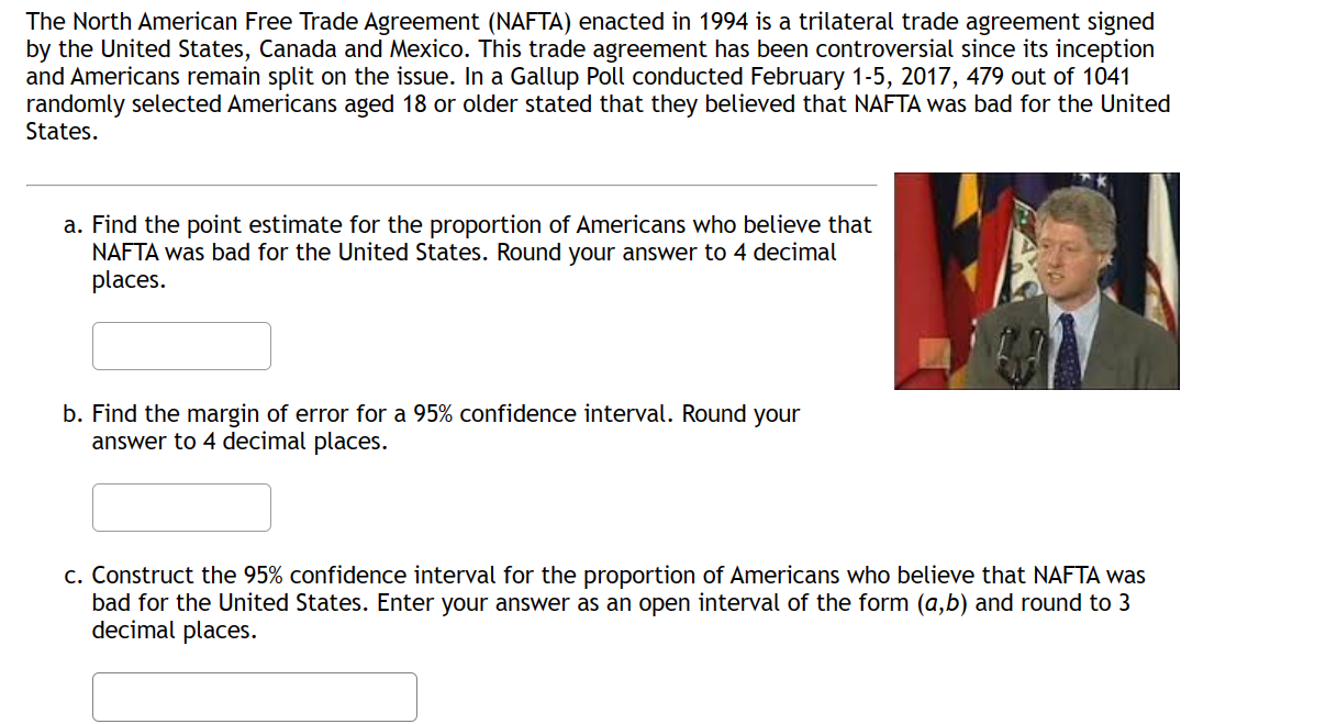 Solved The North American Free Trade Agreement (NAFTA) | Chegg.com