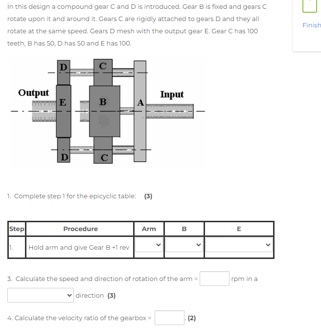 Solved In this design a compound gear C and D is introduced. | Chegg.com