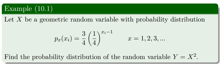Solved Example (10.1) Let X be a geometric random variable | Chegg.com