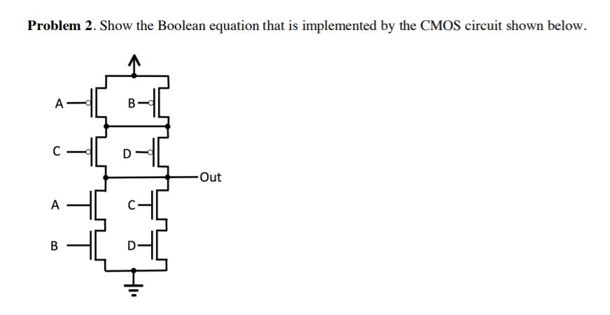 Solved Problem 2. Show the Boolean equation that is | Chegg.com
