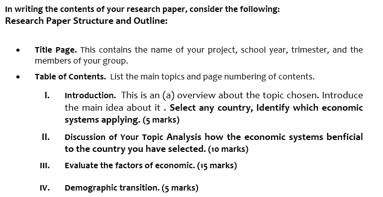 Solved In writing the contents of your research paper, | Chegg.com