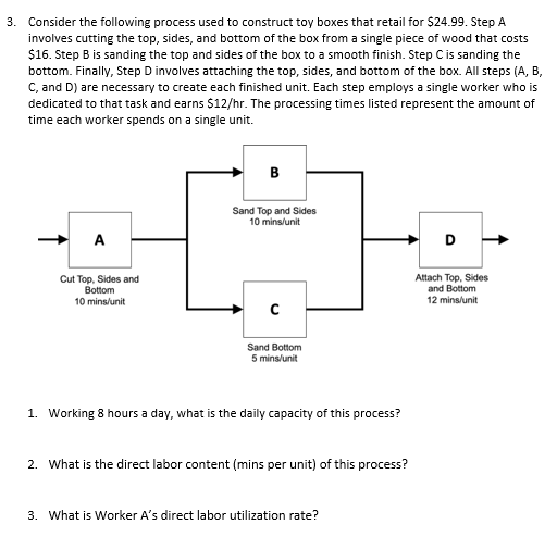 Solved Consider the following process used to construct toy | Chegg.com