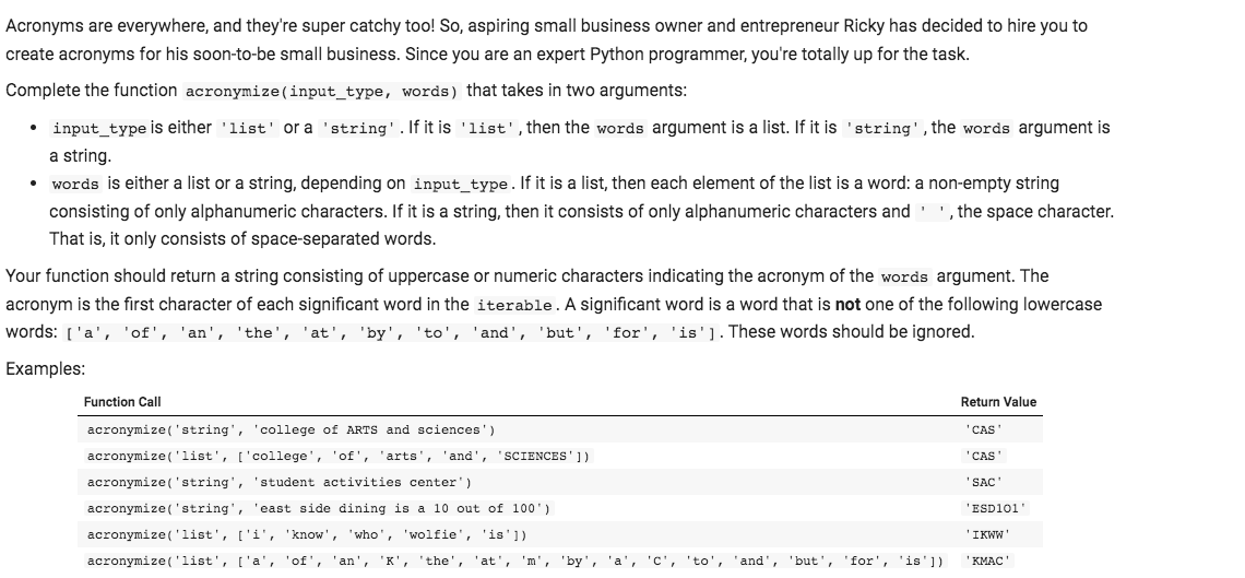 Solved Acronyms are everywhere, and they're super catchy | Chegg.com