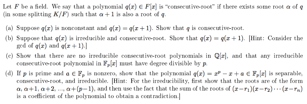 Solved Need help with this Abstract Algebra problem, if you | Chegg.com