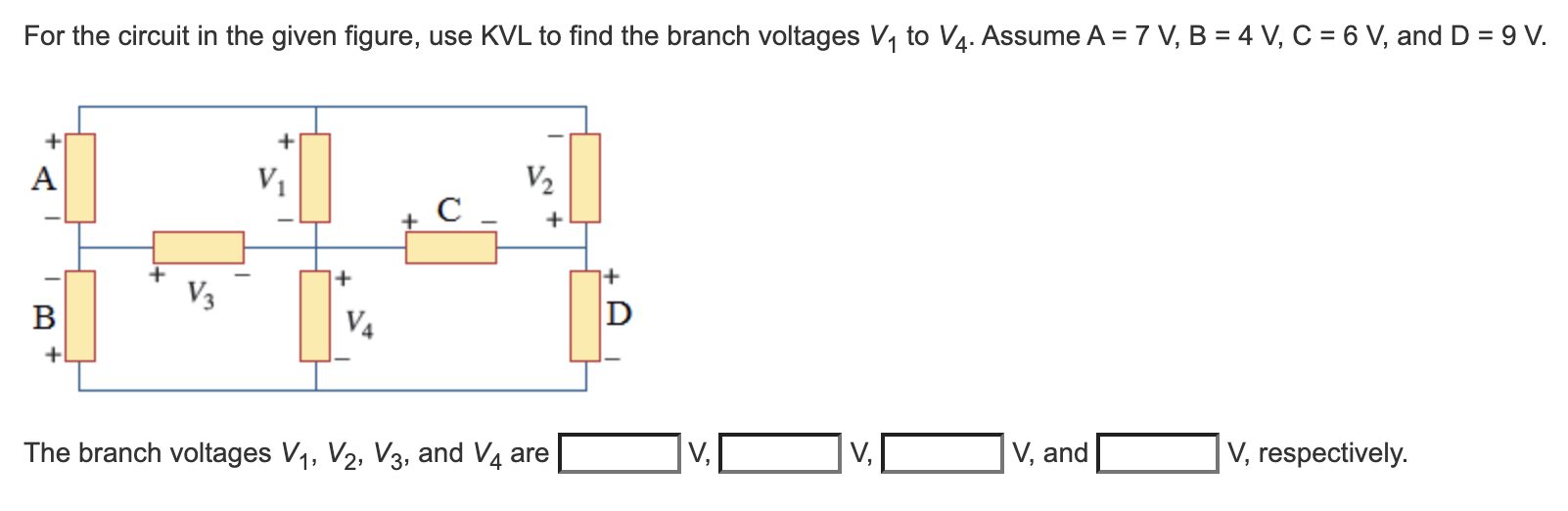 Solved For the circuit in the given figure, use KVL to find | Chegg.com