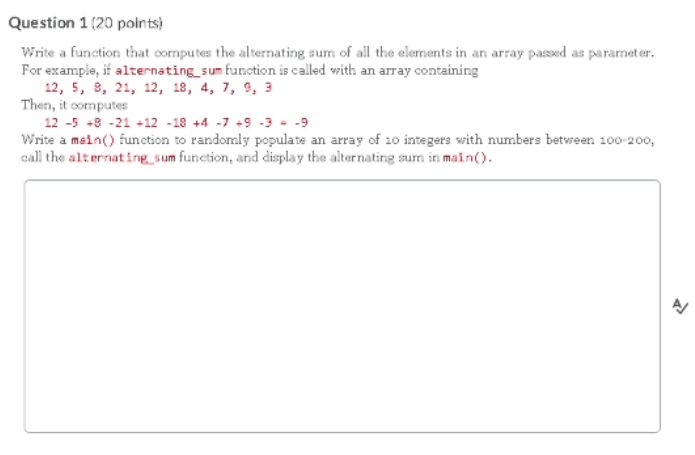 Solved Question 1 (20 points Write a function that computes | Chegg.com