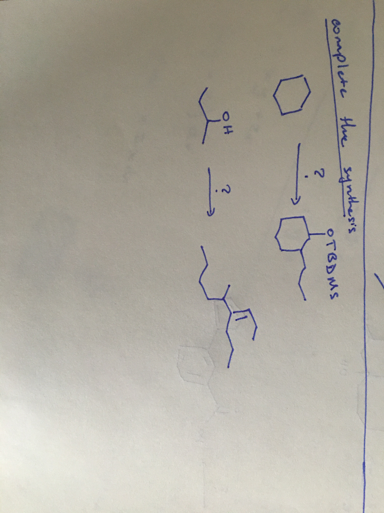 Solved complete the synthesis OTBDMS 2 or 모 앤? | Chegg.com