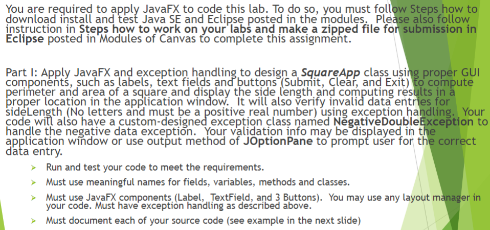 Solved You are required to apply JavaFX to code this lab. To | Chegg.com