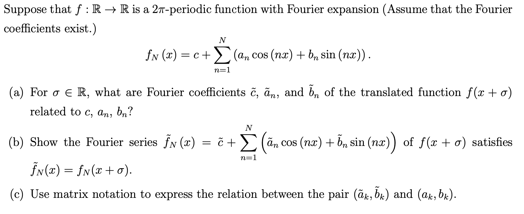 Solved Suppose that f:R→R is a 2π-periodic function with | Chegg.com