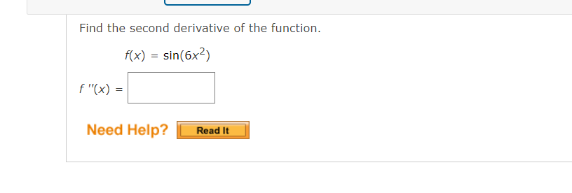 Solved Find the second derivative of the function. | Chegg.com