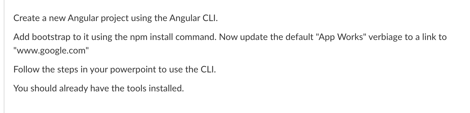 Solved Create A New Angular Project Using The Angular Cli 8209