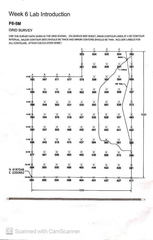 Solved Week 6 Lab Introduction P8-5M GRID SURVEY USE THE | Chegg.com