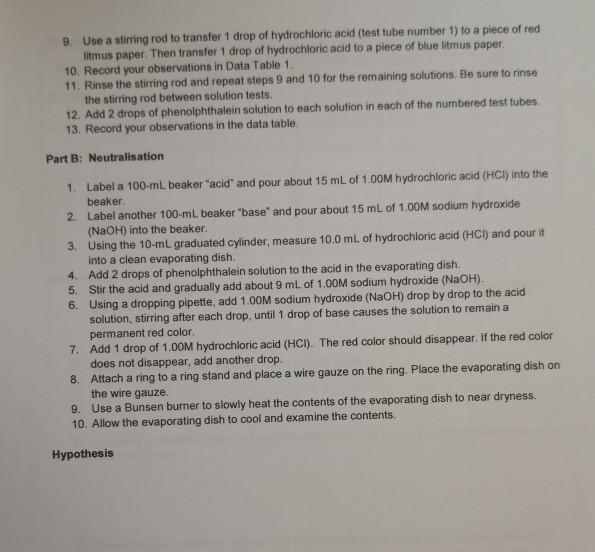 4. Read the entire laboratory activity. Form a | Chegg.com