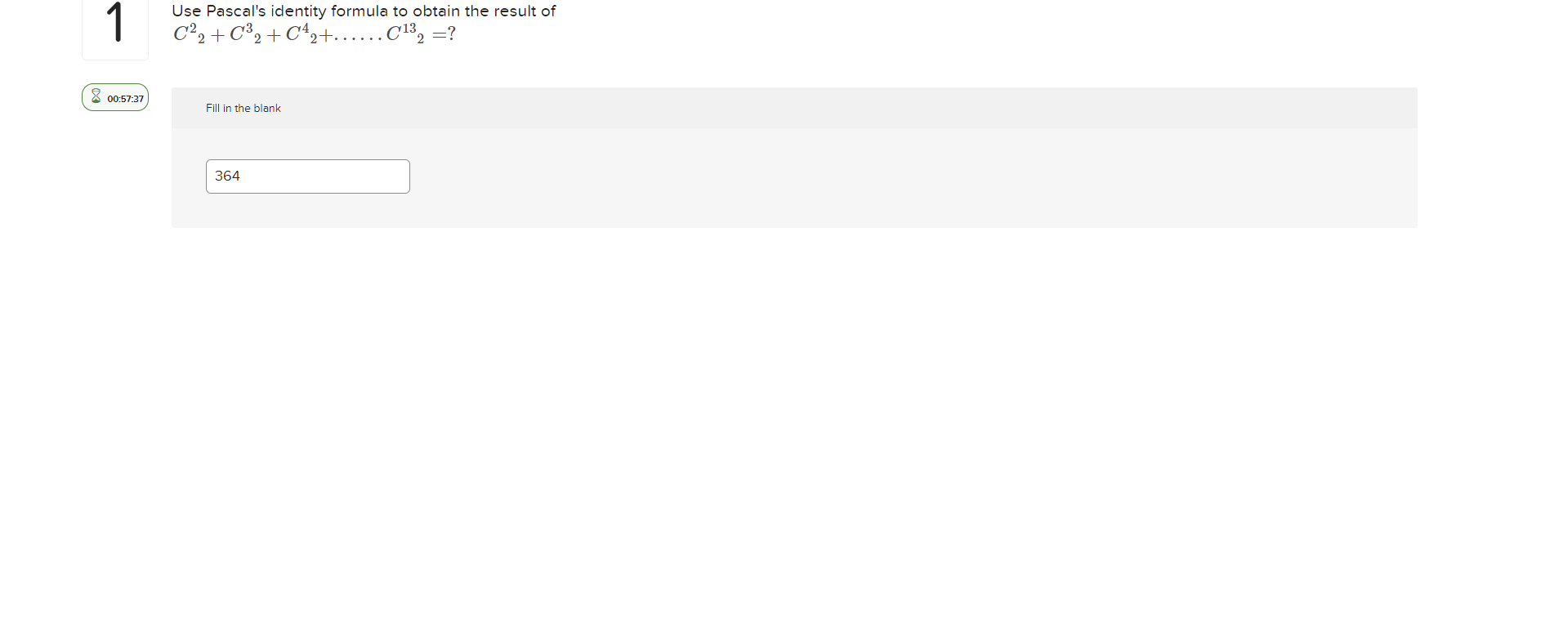 Solved 1 Use Pascal's identity formula to obtain the result | Chegg.com