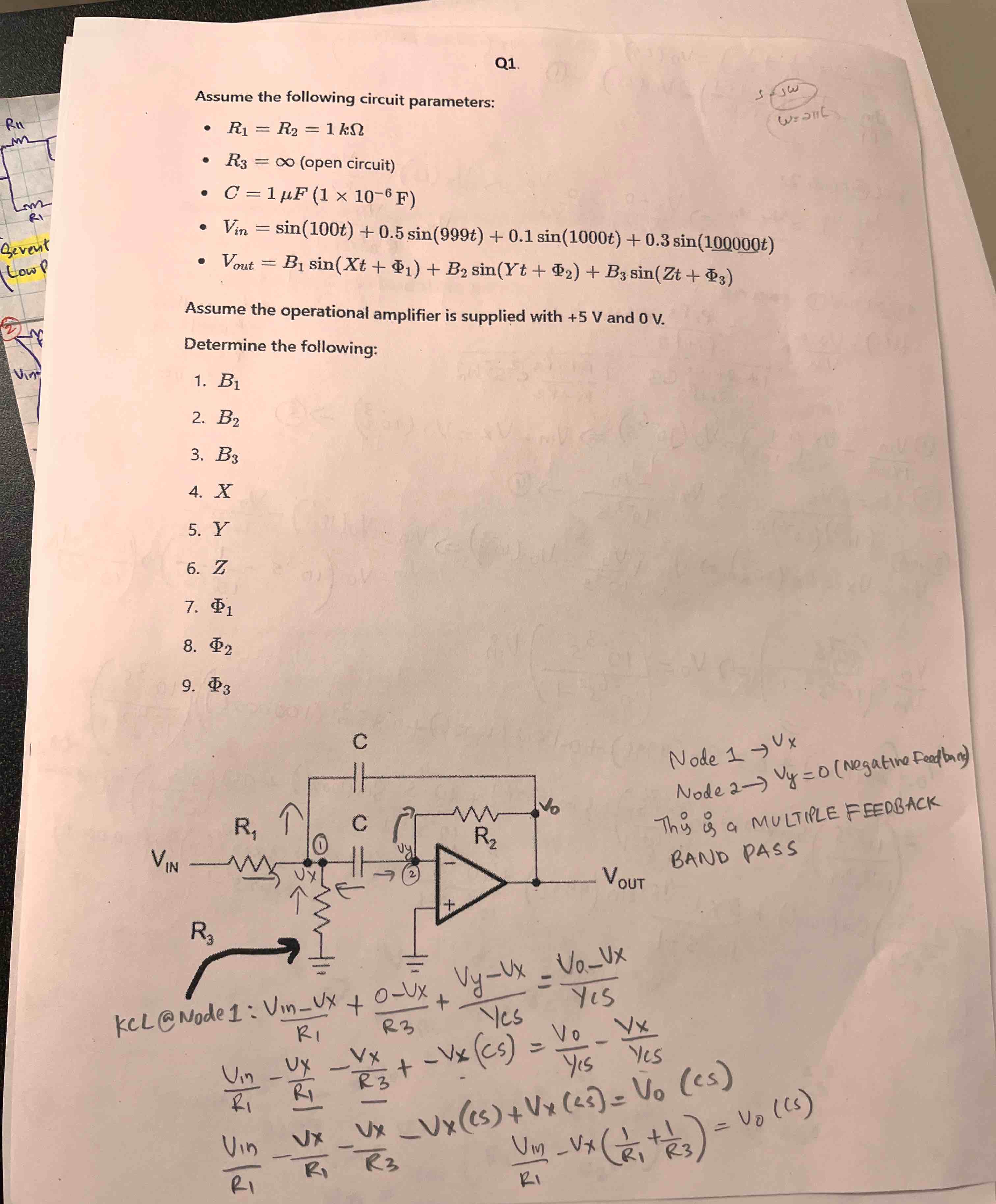 Solved Q1.Assume the following circuit | Chegg.com