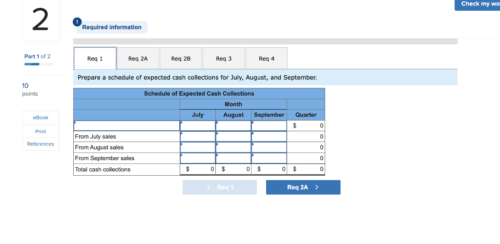 Solved 2 Part 1 of 2 10 points eBook Print References Check | Chegg.com