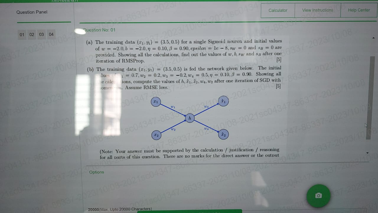 Solved a) The training data (x1,y1)=(3.5,0.5) for a single | Chegg.com