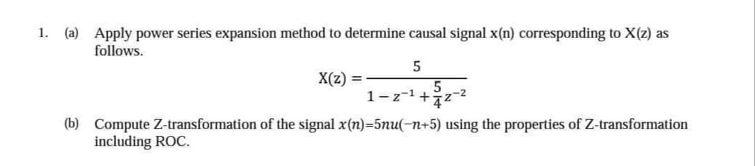 Solved (a) Apply power series expansion method to determine | Chegg.com