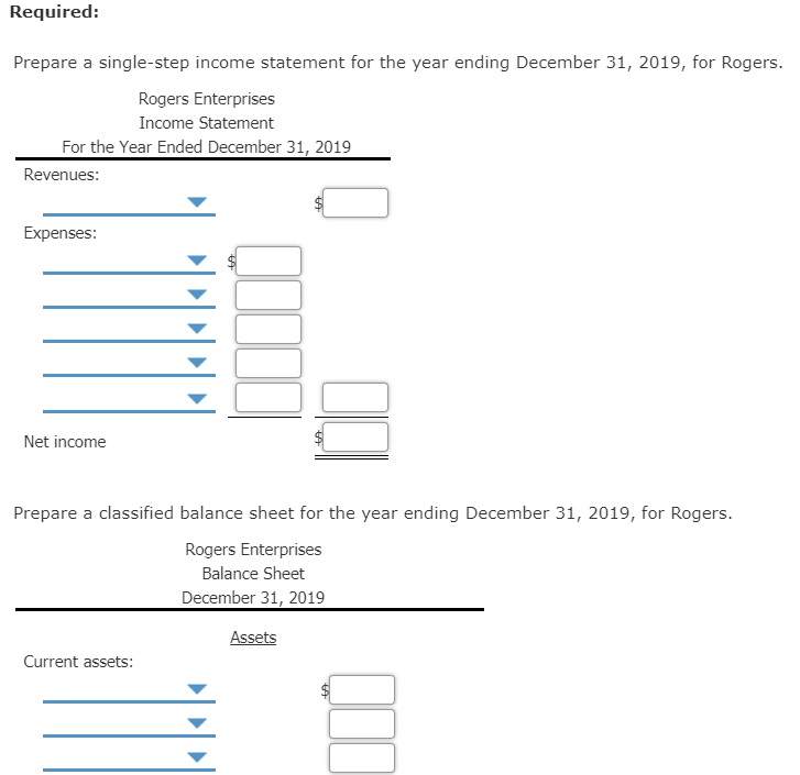 Solved Problem 1-60A (Algorithmic) Income Statement and | Chegg.com