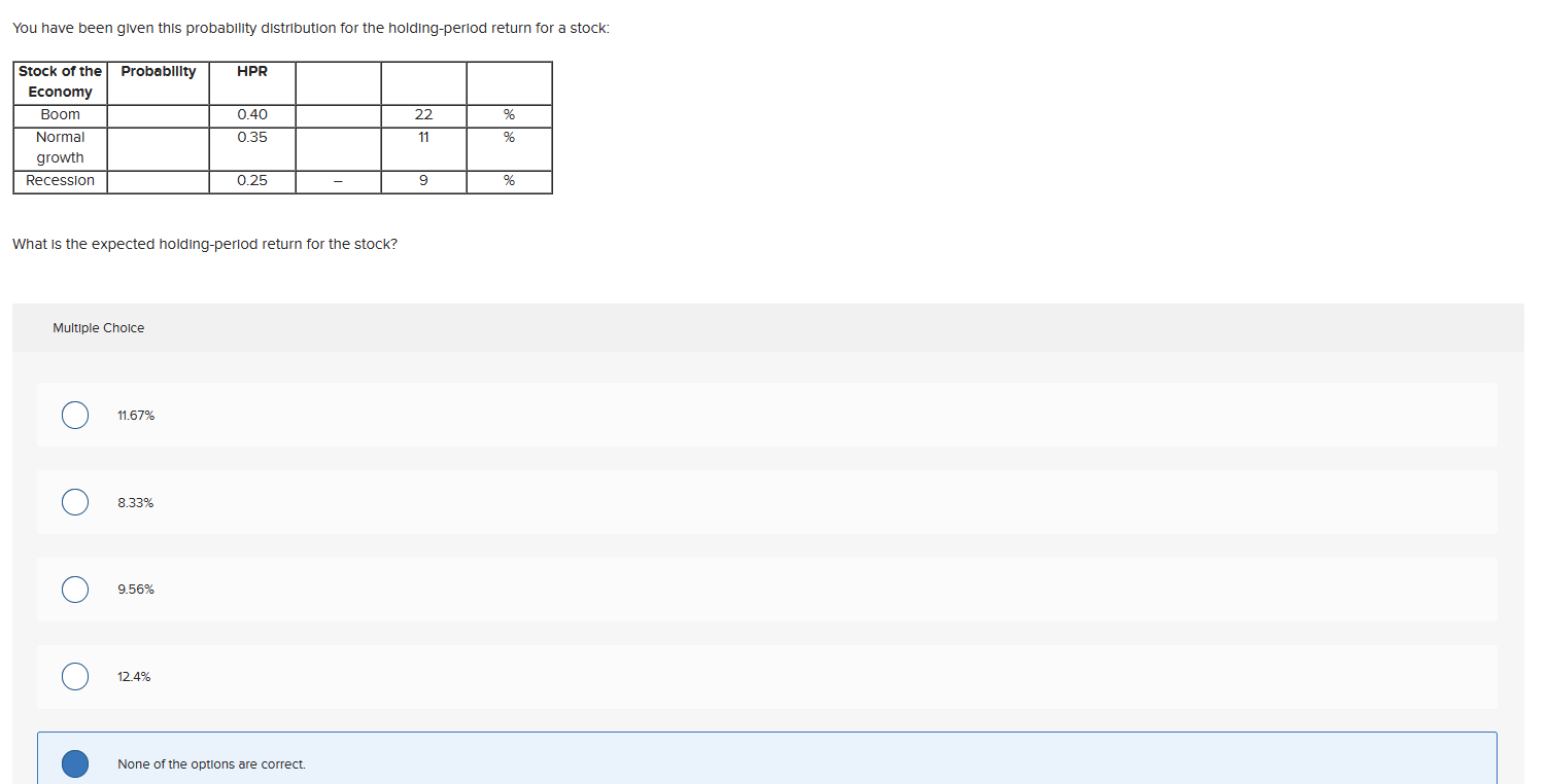 Solved You have been given this probability distribution for | Chegg.com